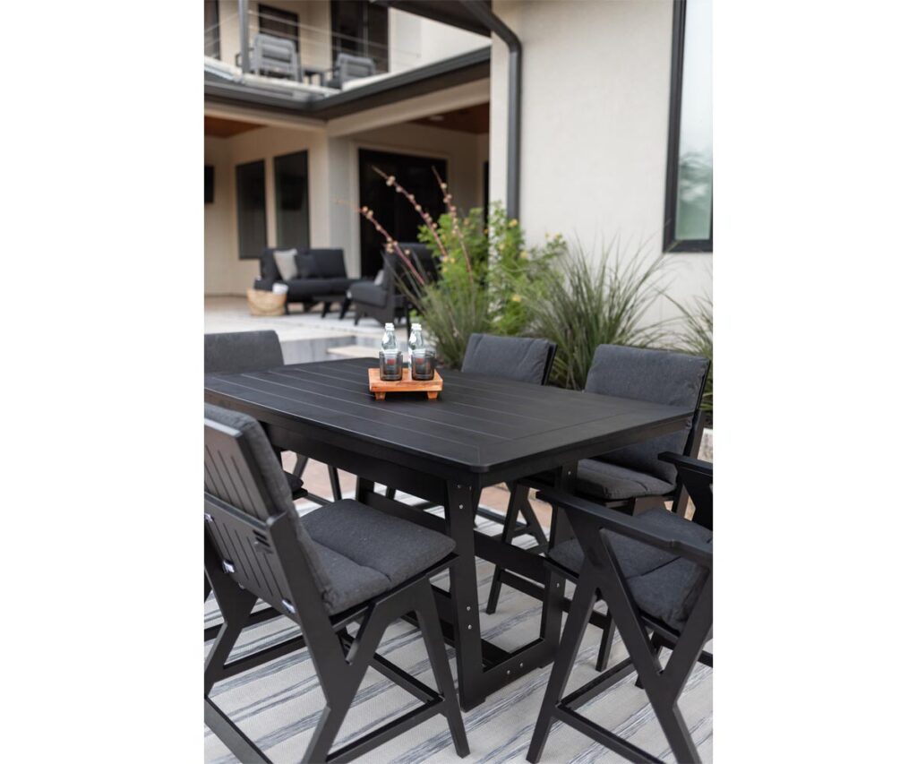 Hudson 40″ Square Table Counter Height – Bronze Lady Home Furnishings